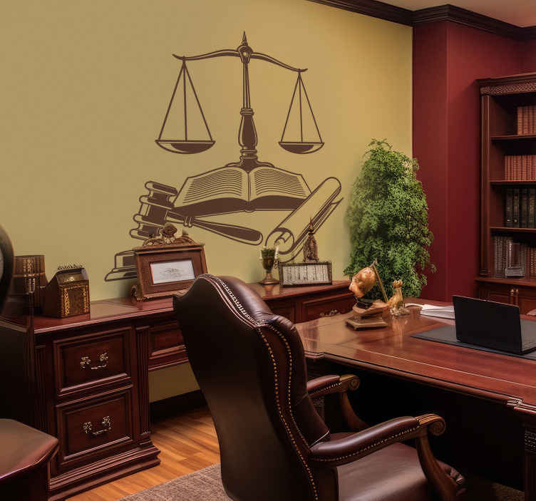 Justice icons law decal - TenStickers