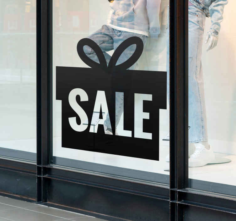 Gift box promo sale shop window decal - TenStickers