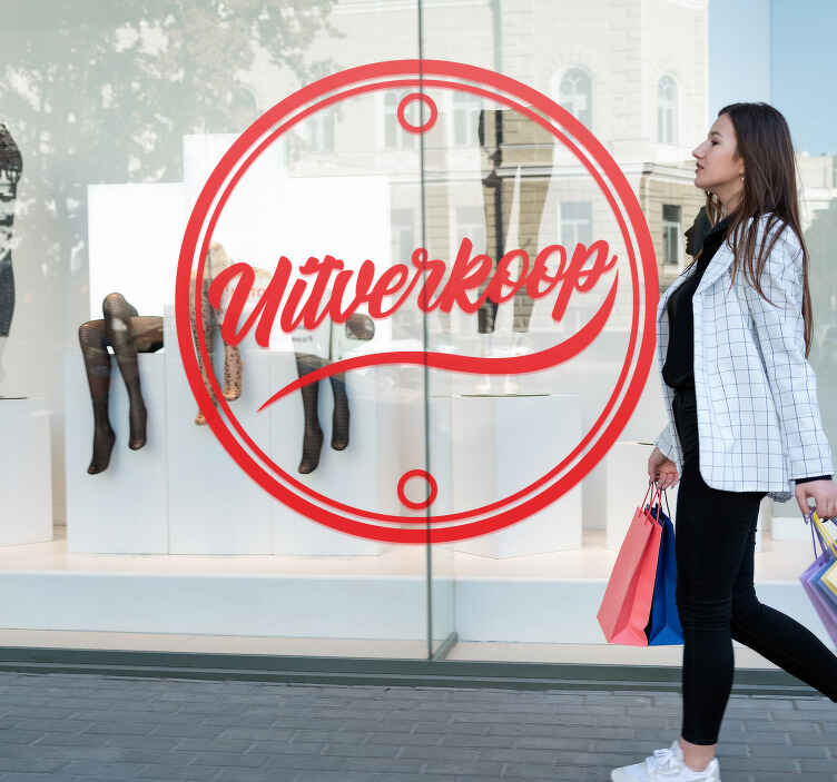 Uitverkoop cirkel sticker winkeletalage - TenStickers