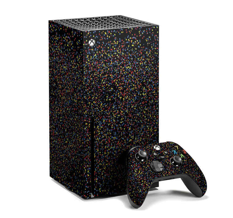 Sort glitter xbox series x cover klistermærker - TenStickers