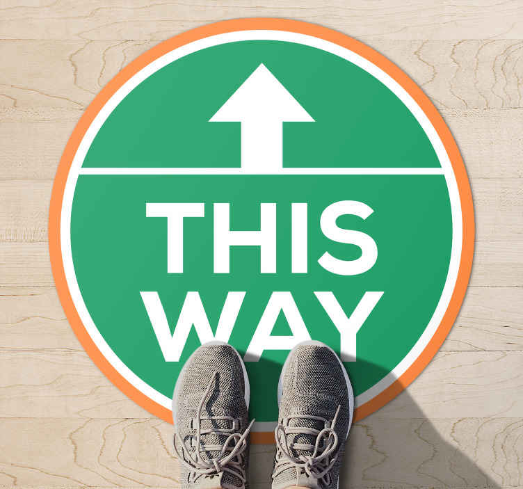 this way indication floor sticker