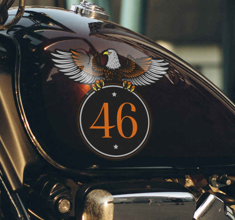Classic Eagle Design Custom Motorbike Sticker - TenStickers