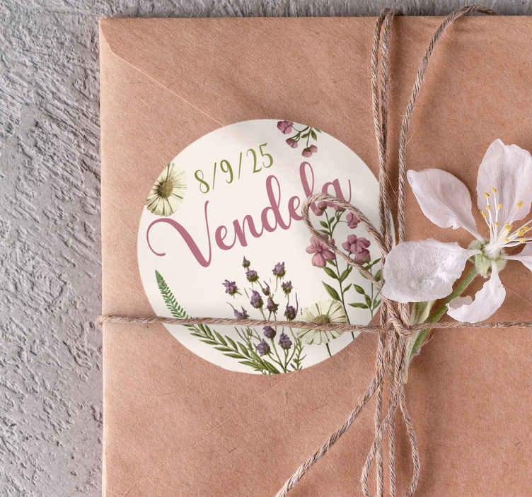 gender reveal flowers custom sticker