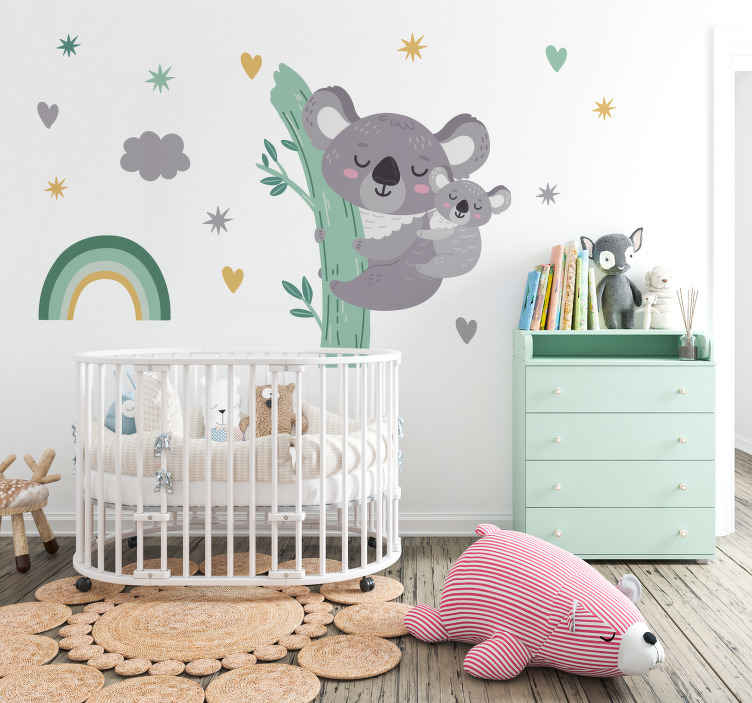 Happy koalas wall stickers children's room