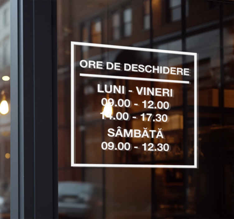Autocolant personalizat pentru orar