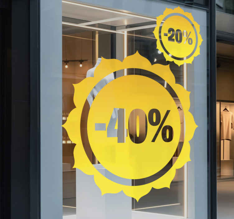 Korting zomerzon sticker aanbiedingen