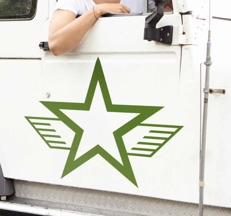 Army star badge car sticker