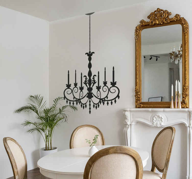 Fake chandelier dining room wall sticker