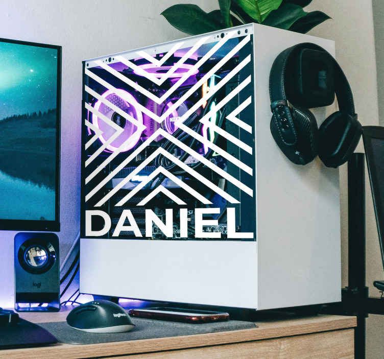 Lines with name video game sticker