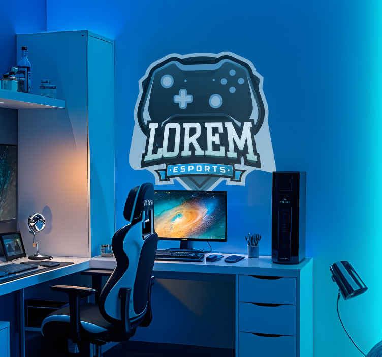 Vinilo Gamer Logotipo Personalizado E Sports