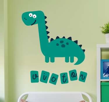 Sticker Chambre Enfant Dinosaure Personnalisé - TenStickers