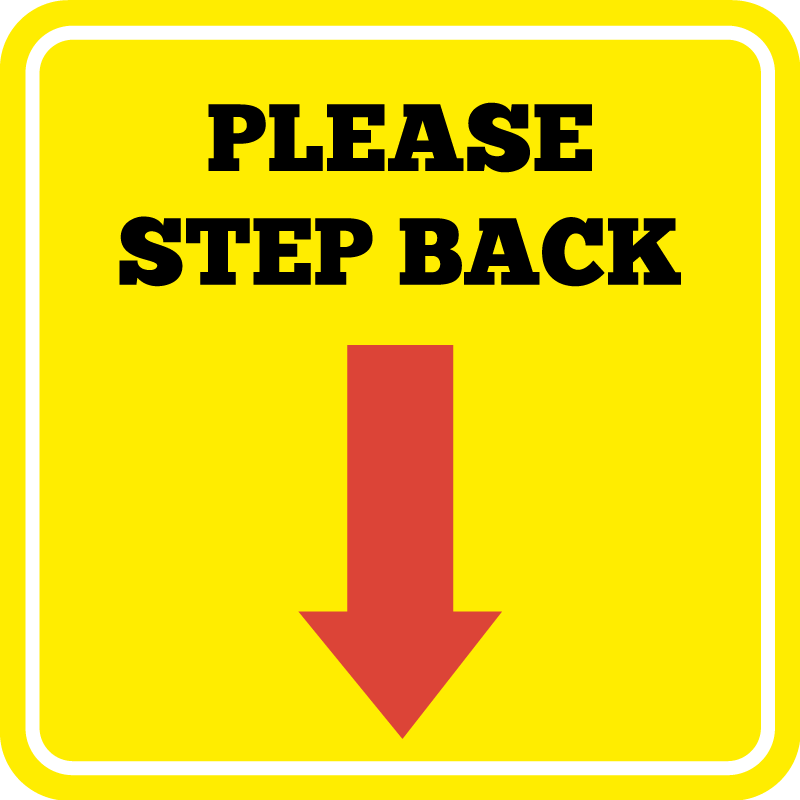 Please step back window decal - TenStickers