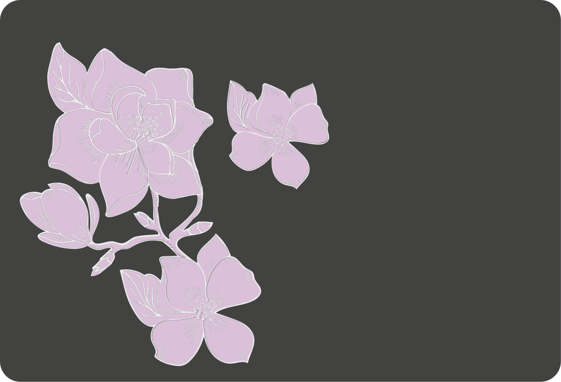 Flori și Frunze De Magnolie Roz Autocolante Pentru Laptop Tenstickers