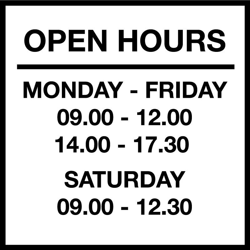 Shop Hours Shop Window Decal TenStickers Shop Hours Shop Window Decal TenStickers