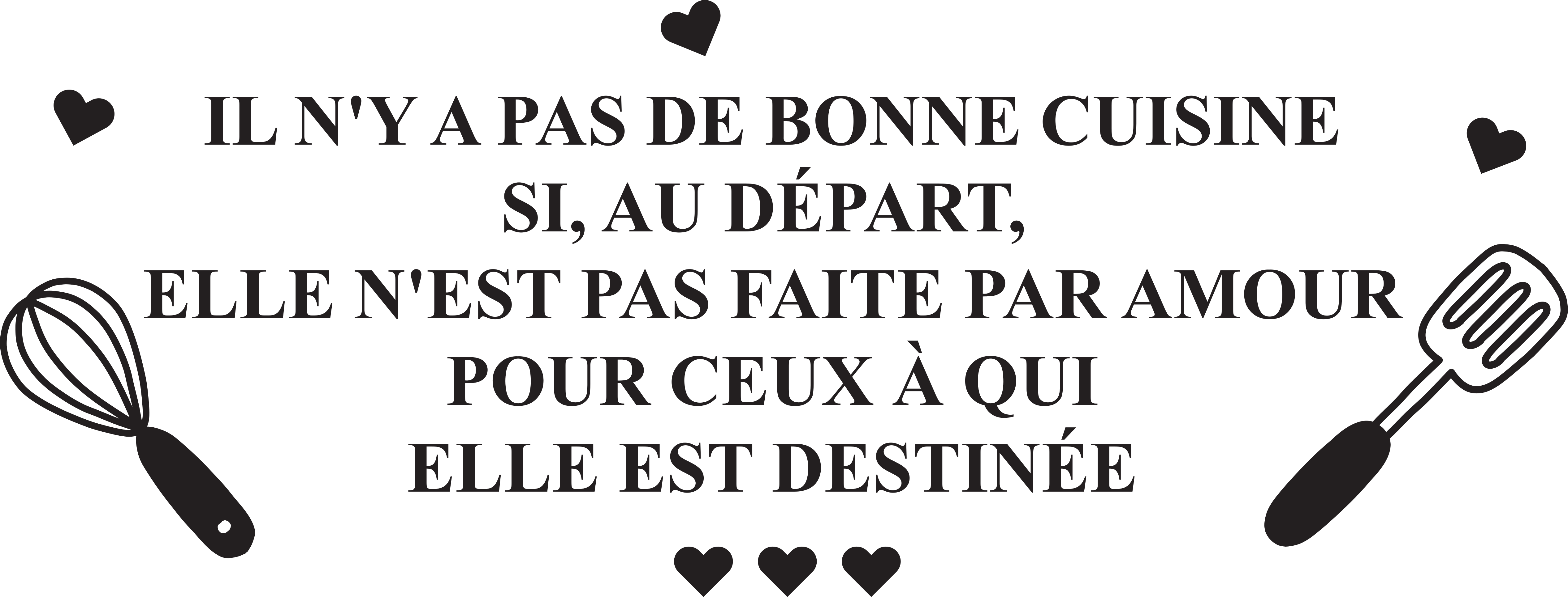 Sticker Mural Cuisine Citation Cuisiner Avec Amour Tenstickers