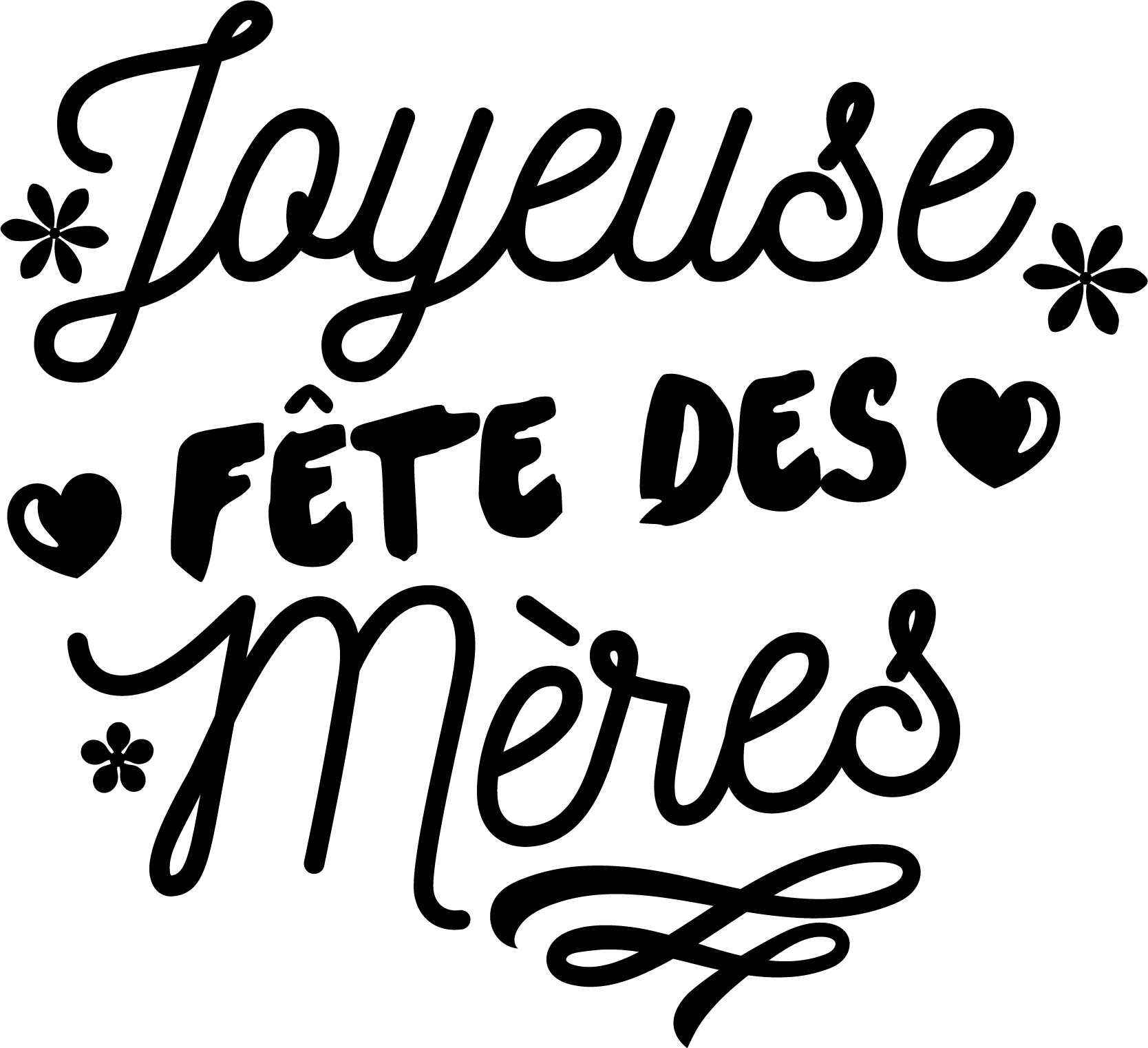 Sticker vitrine Joyeuse fête des mères - TenStickers