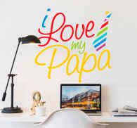 Sticker I love my papa - TenStickers
