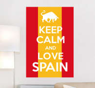 Vinilo bandera de España Keep Calm - TenVinilo