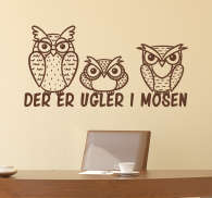 Ugler i mosen klistermærke - TenStickers