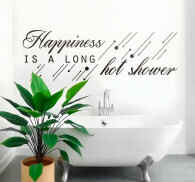 Badkamer sticker Happiness - TenStickers
