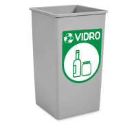 Glass recycling sign sticker - TenStickers