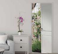 Garden view glass door sticker - TenStickers
