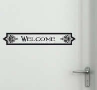 Classic Outline Welcome Vinyl Sticker - TenStickers