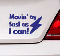 Moving Fast Car Decal - TenStickers