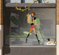 Sticker decorativo ragazza glamour 1 - TenStickers