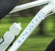 Blue flowers Bike Decal - TenStickers