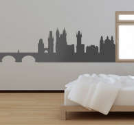 Sticker decorativo silhouette Praga - TenStickers