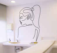 Női elegáns vonalas stílus üzletek matricái - TenStickers