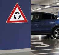 Sticker opgelet rondpunt - TenStickers