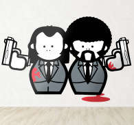 Vinilo decorativo personajes pulp fiction - TenVinilo
