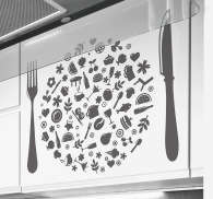 Autocollant mural assiette de cuisine - TenStickers