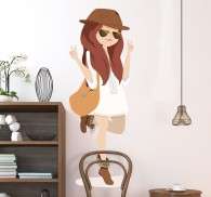 Sticker decorativo ragazza fancy - TenStickers