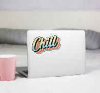 Stickers voor laptop Chill jaren 70 vintage stijl - TenStickers