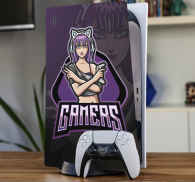 PS5 Skin Spielermädchen - TenStickers