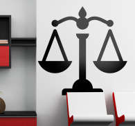 Scales of Justice Wall Sticker - TenStickers