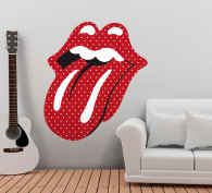 Pegatina vintage Lengua de rolling stones - TenVinilo