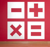 Rechenzeichen Aufkleber - TenStickers