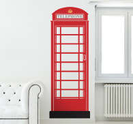 London's Red Phone Box Wall Sticker - TenStickers