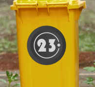 Container sticker 3d-knop nummers - TenStickers