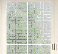 Sticker vitre briques translucides - TenStickers