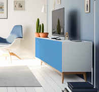 Vinilo para mueble azul Claro - TenVinilo