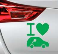 Electric Car Vehicle Sticker - TenStickers