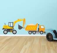 Kids Tipper and Digger Wall Sticker - TenStickers