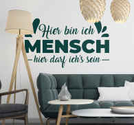 Sticker Zitat Ich bin ein Mensch - TenStickers