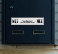 Nee nee zwart en wit sticker - TenStickers