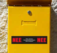 Nee nee postbus sticker - TenStickers
